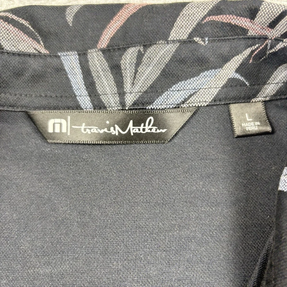 Travis Mathew | Shirts | Travis Mathew Mens Large Black Buzz Words Palm ...